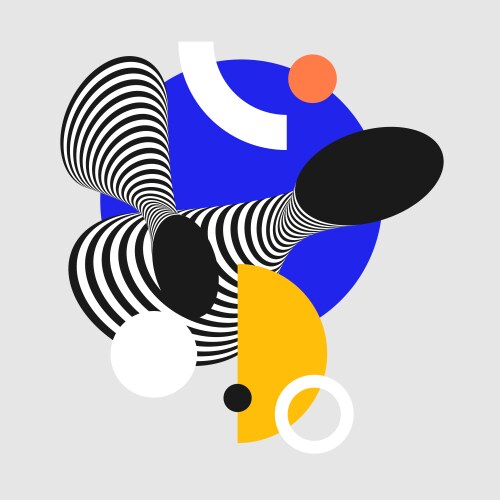 Composition with geometric shapes abstract Vector Image