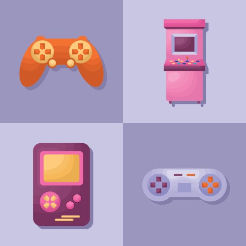 Video games consoles Royalty Free Vector Image