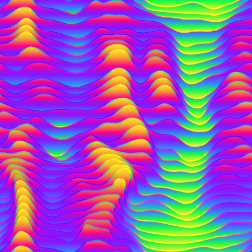 Rainbow colors wavy lines Royalty Free Vector Image