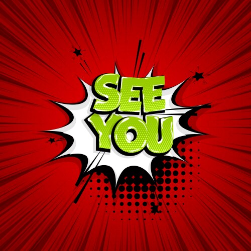 Pop art comic text speech bubble Royalty Free Vector Image