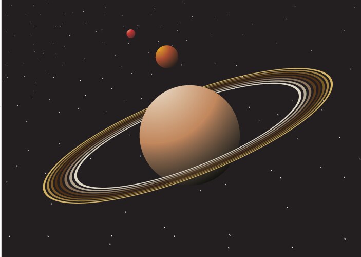 Planet saturn with planetary ring system Vector Image