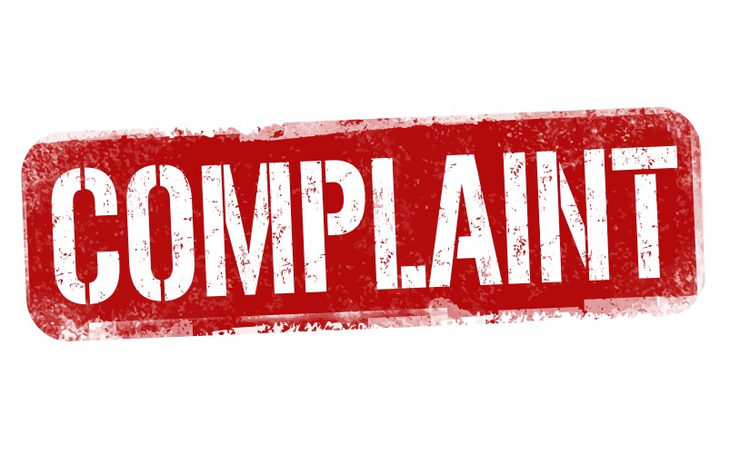 Complaint sign or stamp Royalty Free Vector Image