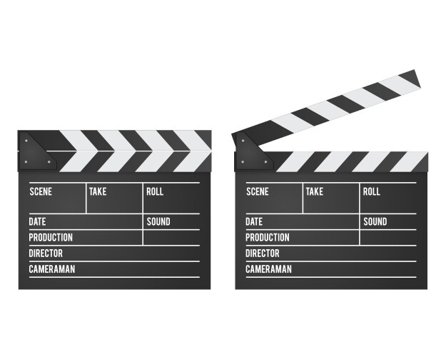 Movie clap Royalty Free Vector Image - VectorStock