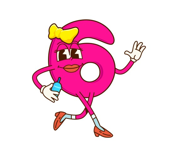 Number 6 Cartoon Vector Images (over 3,100)