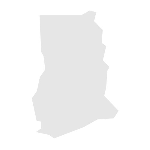 Ghana simplified map Royalty Free Vector Image