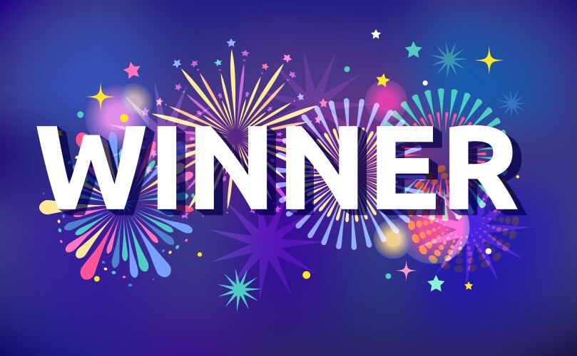 Winner congratulations frame Royalty Free Vector Image