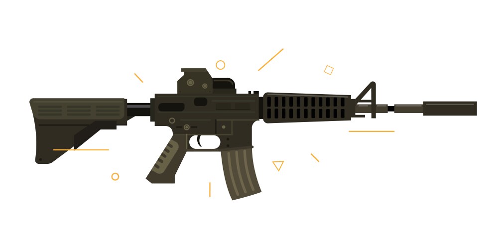 American assault gun Royalty Free Vector Image