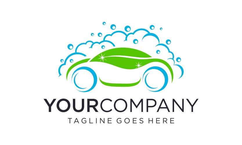 Car wash logo template creative design Royalty Free Vector