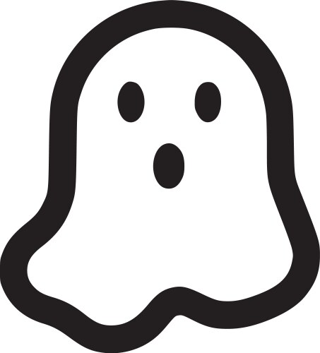 Ghost - black and white isolated icon Royalty Free Vector