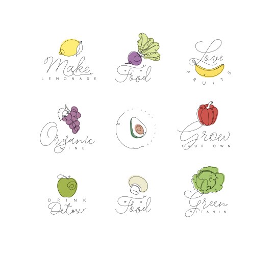 Fresh fruits for healthy eating Royalty Free Vector Image