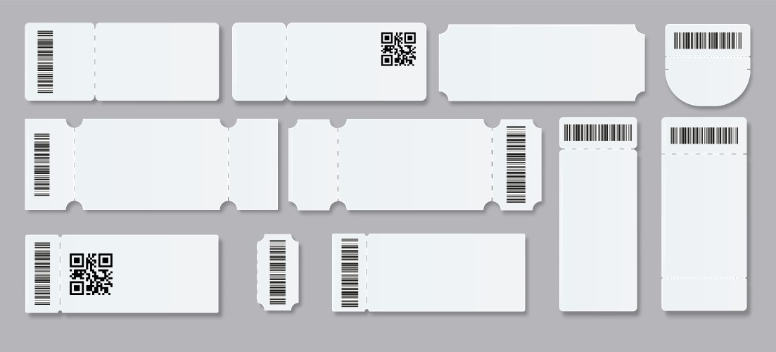 Ticket empty template concert movie theater Vector Image