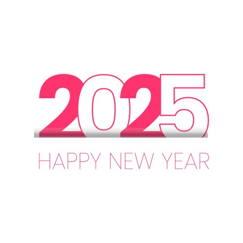 Happy new year 2025 symbol Royalty Free Vector Image
