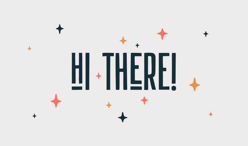 Hello poster with hand drawn Royalty Free Vector Image