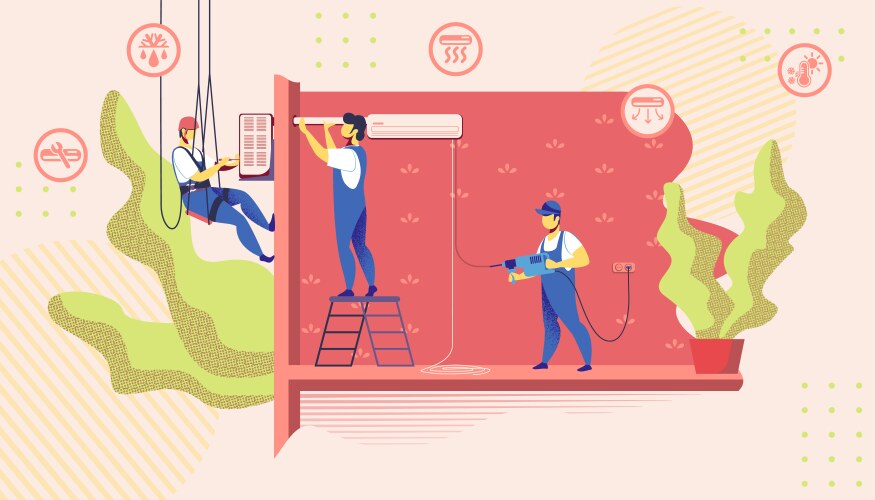 Air Conditioner Repair Man Cartoon Vector Images (over 280)