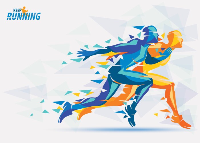Running sprinter athlete Royalty Free Vector Image