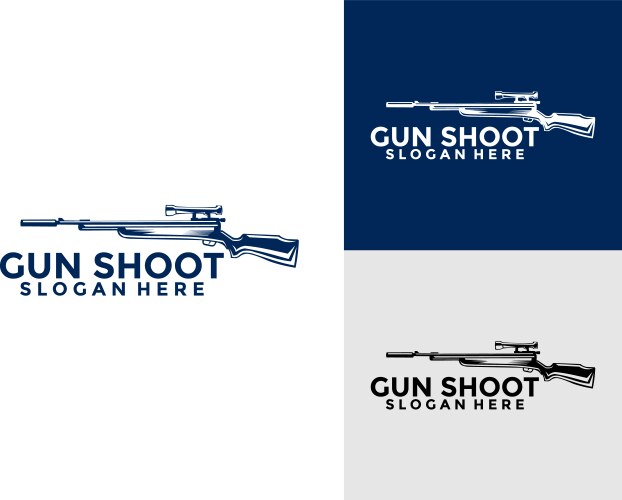 Gun logo icon design template Royalty Free Vector Image