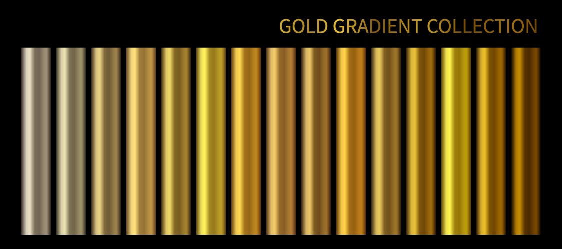 Gold metallic bronze silver chrome copper Vector Image