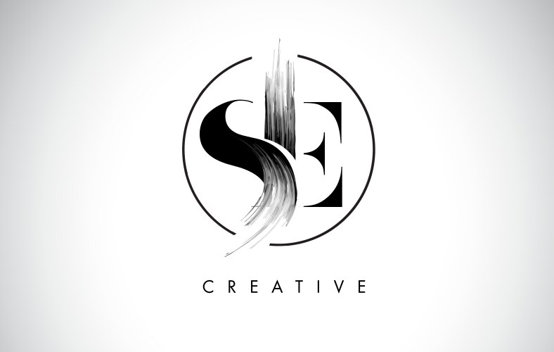 Se s e letter logo design creative icon modern Vector Image