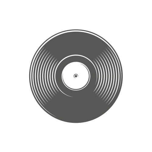 Vinyl record logo Royalty Free Vector Image - VectorStock