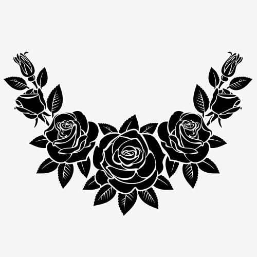 Branch of roses Royalty Free Vector Image - VectorStock