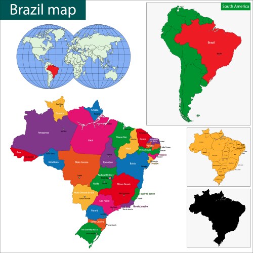 Colorful map africa continent Royalty Free Vector Image