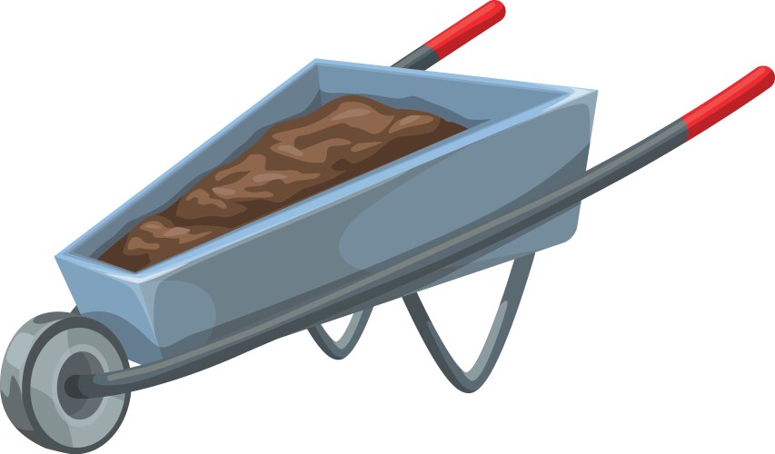 Wheel barrow Royalty Free Vector Image - VectorStock