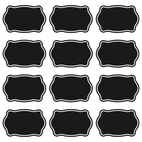 Vintage labels set empty blank frame in retro Vector Image