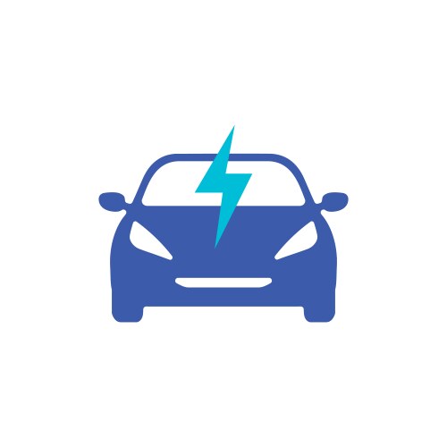 Ev car charging battery icon or electric Vector Image