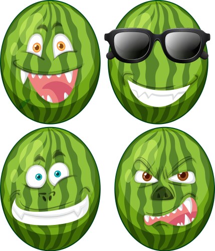 Set of mixed fruit Royalty Free Vector Image - VectorStock