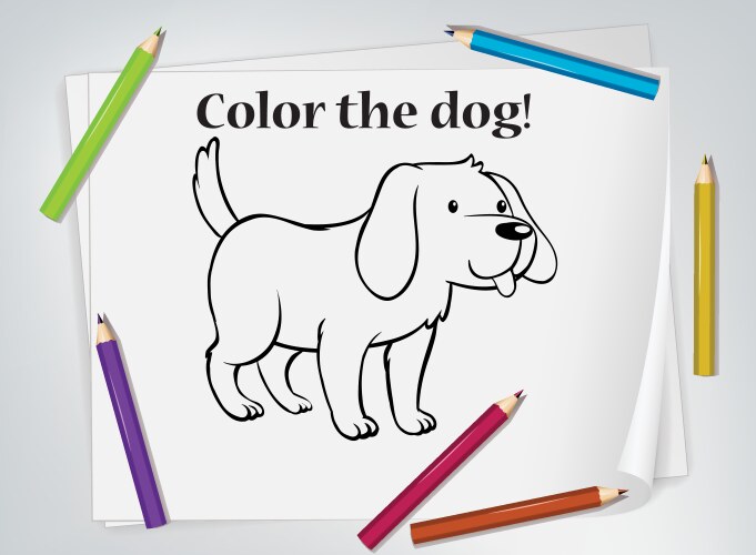 Three different cartoon dogs characters coloring Vector Image