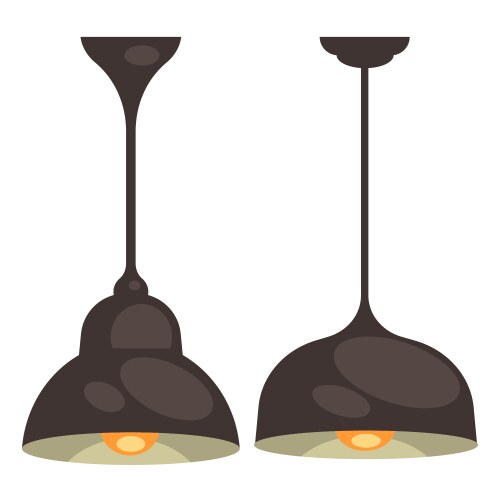 Set various lamps and fixtures Royalty Free Vector Image