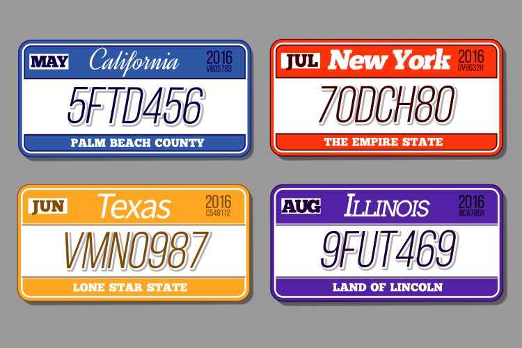 Car Number Plate Template Vector Images (over 170)