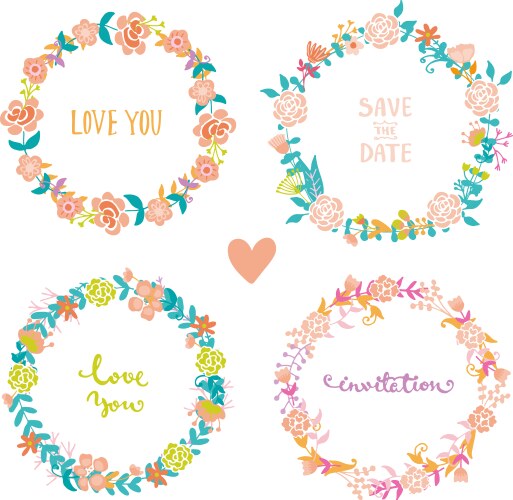 Wedding flower set Royalty Free Vector Image - VectorStock