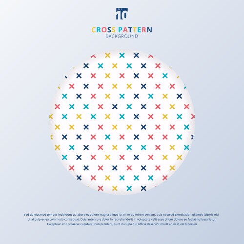 Abstract cross pattern colorful on white Vector Image