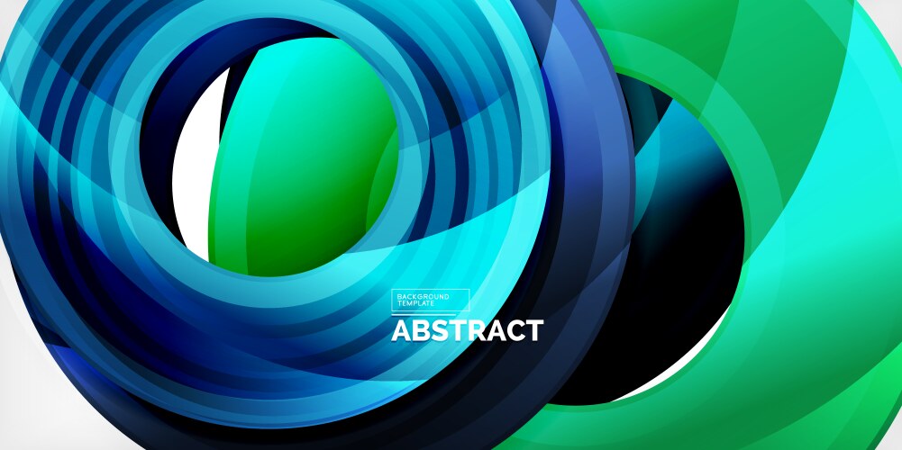 Bright colorful circles with light effects Vector Image