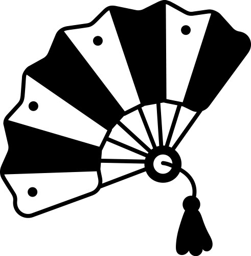 Hand fan Royalty Free Vector Image - VectorStock