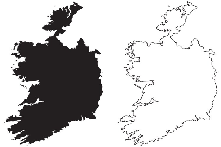 Ireland Map Silhouette Vector Images (over 1,500)