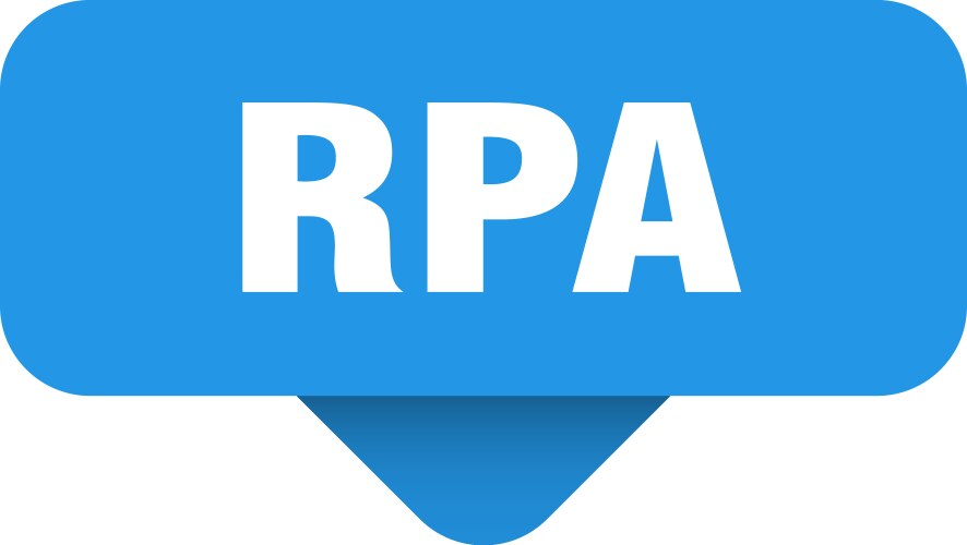Rpa sticker sign on transparent background Vector Image
