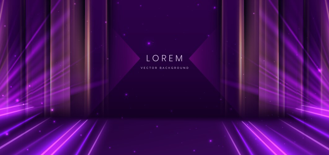 Elegant scene purple glowing motion lighting Vector Image