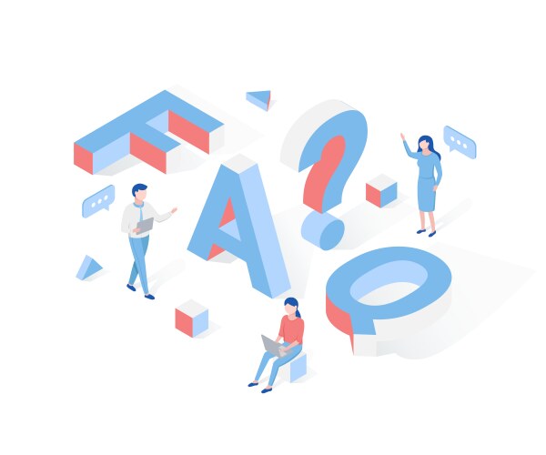 Frequently asked questions faq banner glitch icon Vector Image