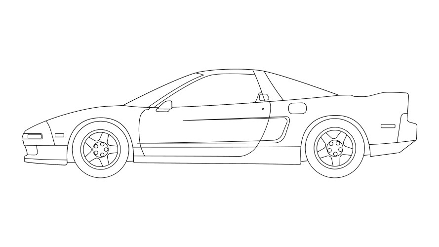 Honda nsx Royalty Free Vector Image - VectorStock