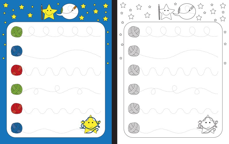 Preschool worksheet Royalty Free Vector Image - VectorStock