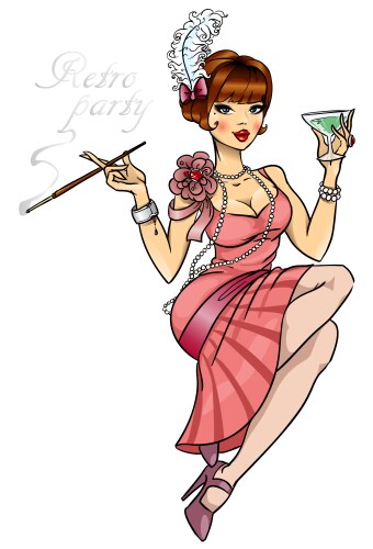 Flapper times Royalty Free Vector Image - VectorStock
