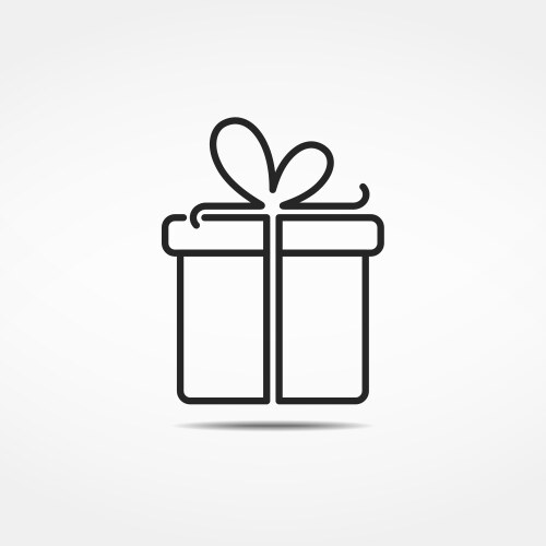 Marketing gift box icon outline style Royalty Free Vector