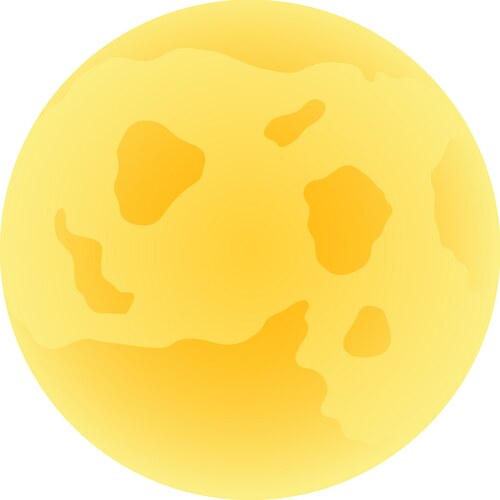 Yellow moon design Royalty Free Vector Image - VectorStock