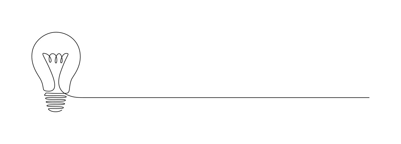 Continuous one line drawing light bulb lamp Vector Image