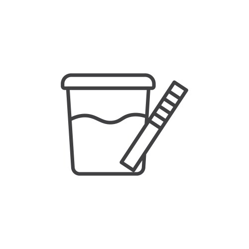 Urine test icon set on white background Royalty Free Vector