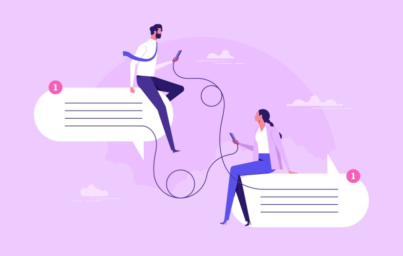 Communication cartoon Royalty Free Vector Image