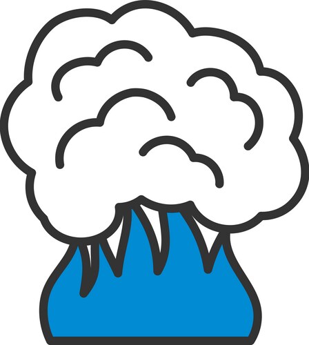 Fire and smoke icon Royalty Free Vector Image - VectorStock