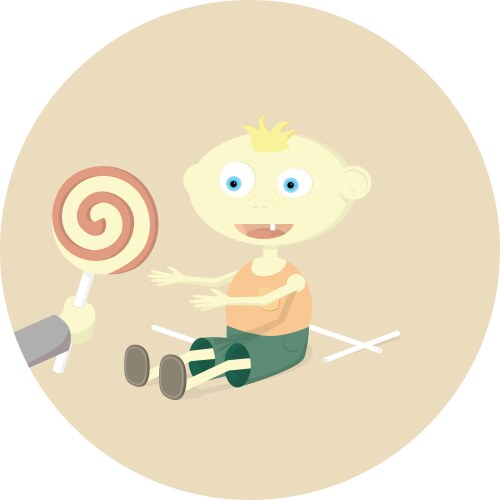 Various poses cartoon baby Royalty Free Vector Image